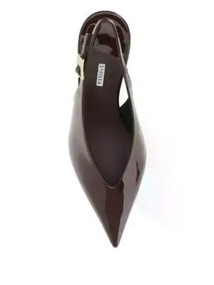 LE SILLA 80mm Clivage Slingback Pumps - Brown