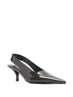 TOTEME Slingback Calf Leather Pumps - Brown