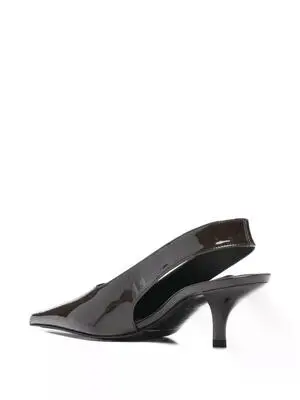 TOTEME Slingback Calf Leather Pumps - Brown