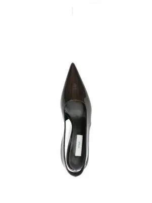 TOTEME Slingback Calf Leather Pumps - Brown