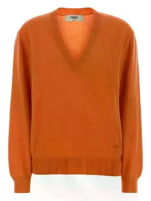 Fendi V-neck Top - Orange