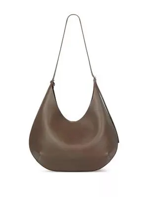 COURREGES Logo-buckle Shoulder Bag - Brown