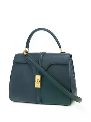 Celine 16 Grained-leather Tote Bag - Blue