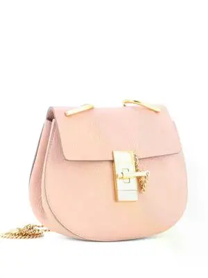 Chloé Drew Leather Mini Crossbody Bag - Neutrals