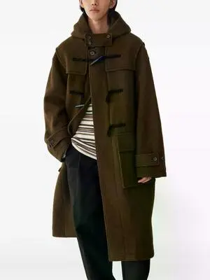 STUDIO TOMBOY Hooded Boucle Duffle Coat - Brown
