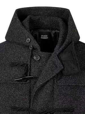 STUDIO TOMBOY Boucle Hooded Duffle Coat - Grey