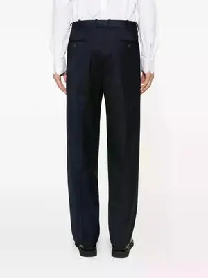 MEDEEA Pleated-front Trousers - Blue