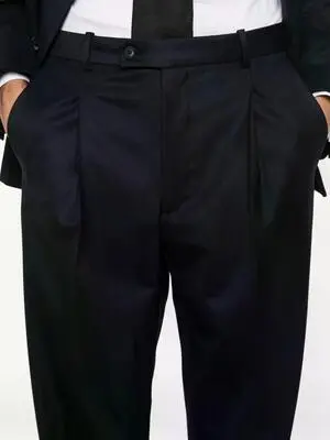 MEDEEA Pleated-front Trousers - Blue