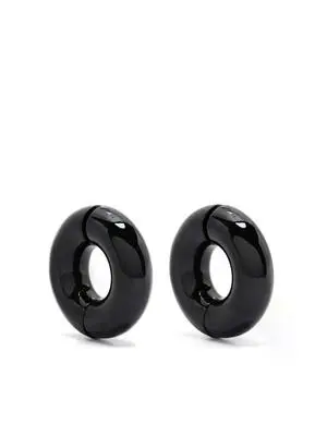 UNCOMMON MATTERS Large Stratus Hoops - Black