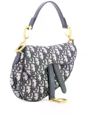 Dior Saddle Handbag Oblique Canvas Mini Shoulder Bag - Blue