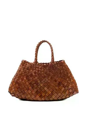 Dragon Diffusion Woven Leather Tote Bag - Brown