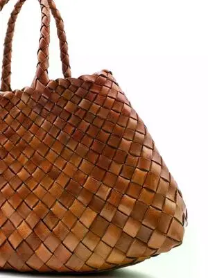 Dragon Diffusion Woven Leather Tote Bag - Brown