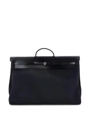 Hermès Herbag Zip Leather And Toile 50 Satchel