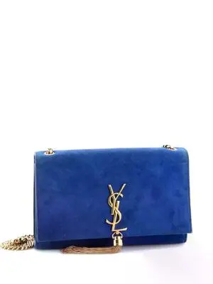 Saint Laurent Classic Monogram Tassel Suede Crossbody Bag