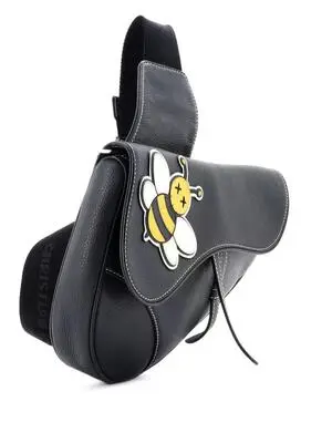 Dior Kaws Saddle Leather Crossbody Bag