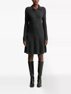 Marc O'polo Ribbed Knit Button-front Midi Dress
