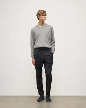 Johnstons Of Elgin Cashmere Crew Neck Jumper - Grey