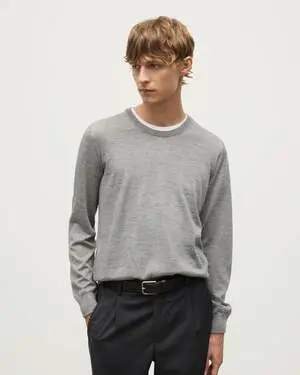 Johnstons Of Elgin Cashmere Crew Neck Jumper - Grey