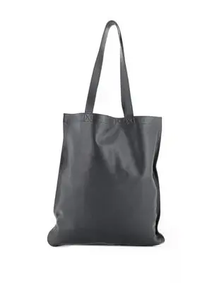 Fendi Flat Shopper Leather Tall Tote Bag