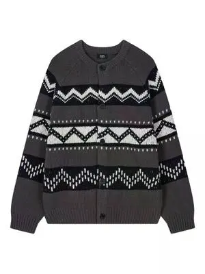 STUDIO TOMBOY Fair Isle Round-neck Cardigan