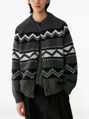 STUDIO TOMBOY Fair Isle Round-neck Cardigan