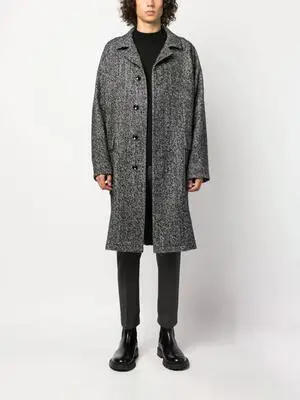 Tagliatore Loyd Chevron-knit Pea Coat