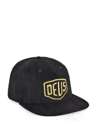 Deus Ex Machina Logo-embroidered Corduroy Cap - Black