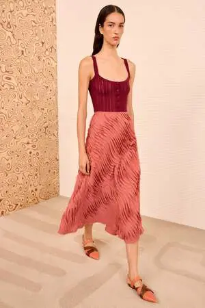 Ulla Johnson Amiko Midi Skirt - Chestnut