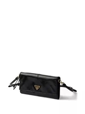Prada Triangle-logo Leather Wallet - Black
