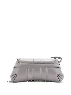 Gucci Horsebit Chain Vertical Quilted Leather Small Shoulder Bag - Grey
