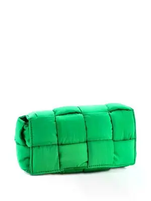 Bottega Veneta Cassette Maxi Intrecciato Nylon Crossbody Bag - Green