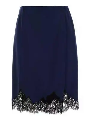 Stella McCartney Stella McCartney Lace-Trim Midi Skirt Blue