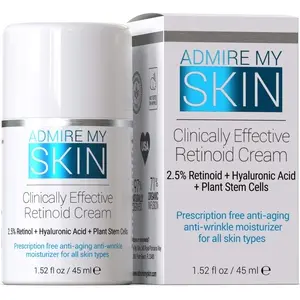ADMIRE MY SKIN Retinol Retinoid Moisturizer Cream For Anti Aging Anti Wrinkle Skincare - No Color