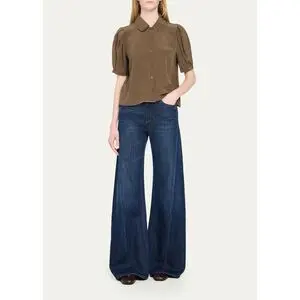 FRAME Silk Prim Blouse