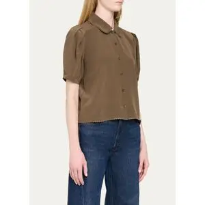 FRAME Silk Prim Blouse