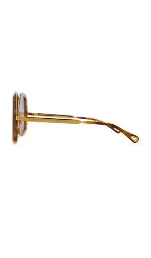 Chloé Aly Square Sunglasses - Brown