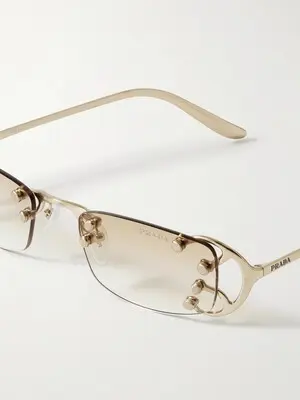 Prada Rimless -tone Sunglasses - Gold