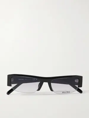 Miu Miu Vedette Square-frame Acetate Sunglasses - Black