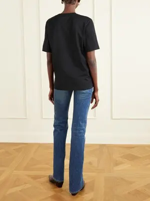 Saint Laurent Cotton-jersey T-shirt - Black