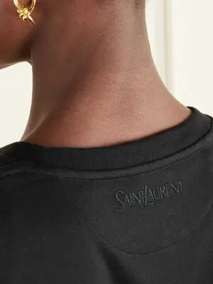 Saint Laurent Cotton-jersey T-shirt - Black
