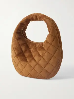 Saint Laurent Icarino Baby Suede Shoulder Bag - Brown
