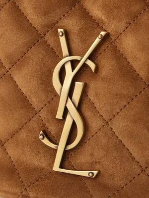 Saint Laurent Icarino Baby Suede Shoulder Bag - Brown