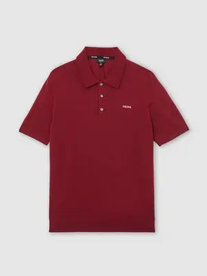 REISS Albion Wool Logo Polo Shirt