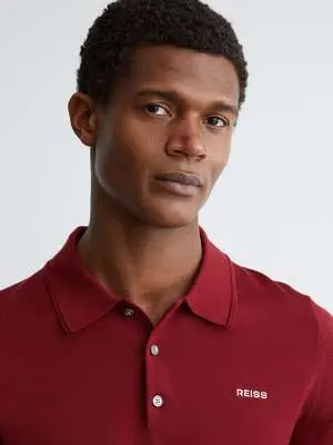 REISS Albion Wool Logo Polo Shirt
