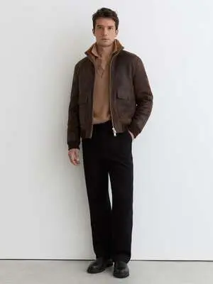 REISS Peveral Shearling Zip-through Jacket