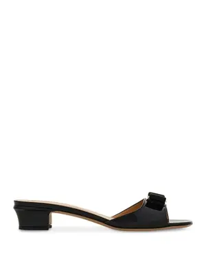 FERRAGAMO Leather Heeled Sandals - Nero