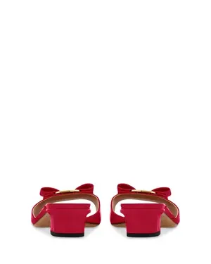 FERRAGAMO Leather Heeled Sandals - New Fuchsia