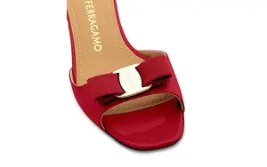 FERRAGAMO Leather Heeled Sandals - New Fuchsia
