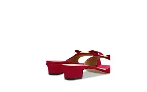 FERRAGAMO Leather Heeled Sandals - New Fuchsia