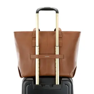 SAMSONITE Leather Tote - Cognac